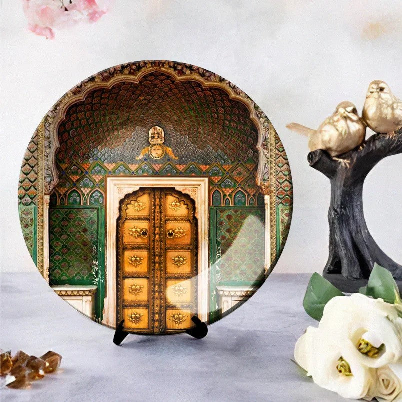 Pink City Rose Gate Ceramic Wall Plate