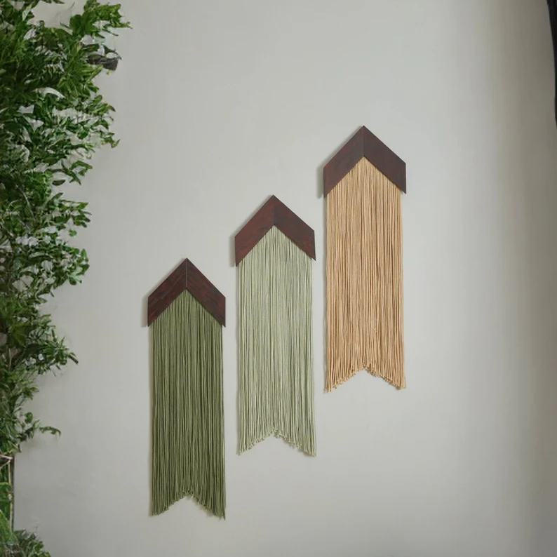 Boho Chic Arrow Macrame Wall Hanging