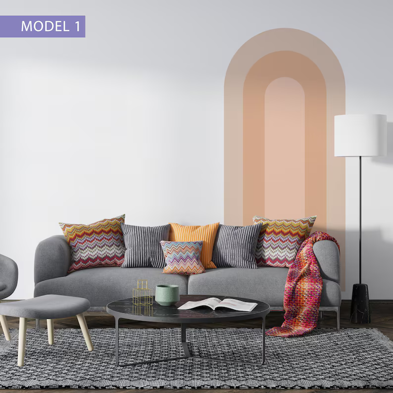 Mid-Century Curve Wall Sticker