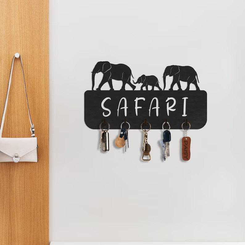 Safari Elephants Key Holder