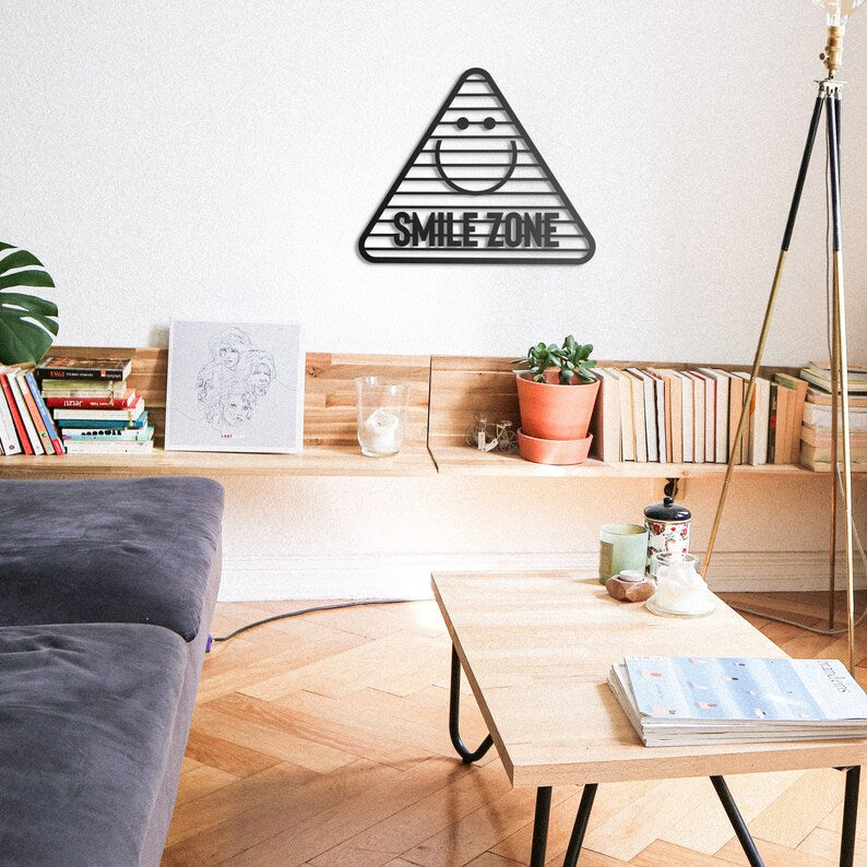 Smile Zone Sign Wood Wall Decor